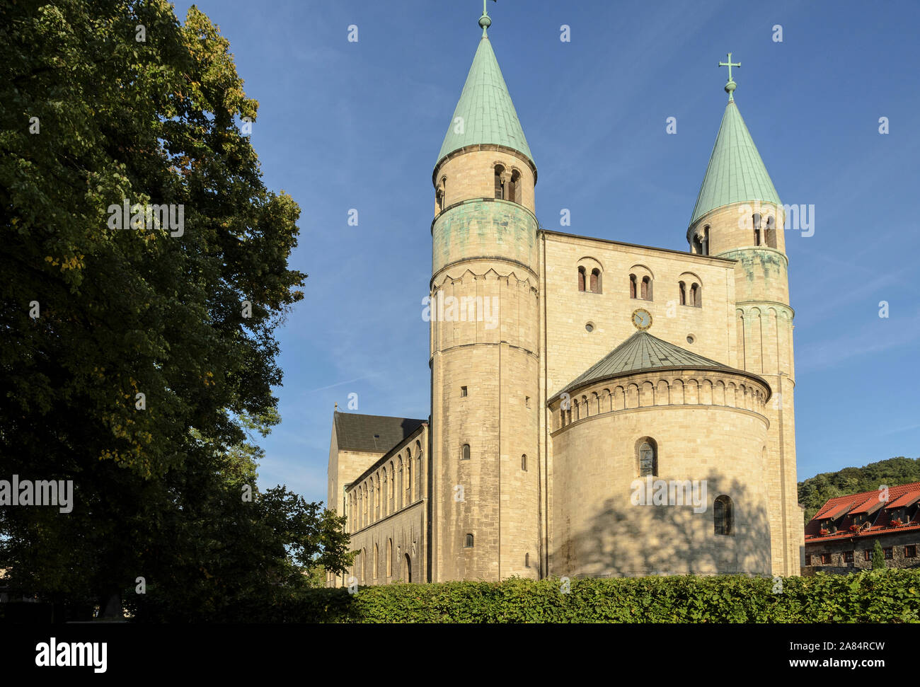 Stiftskirche St. Cyriakus, Gernrode, Harz, Sachsen-Anhalt Stock Photo ...