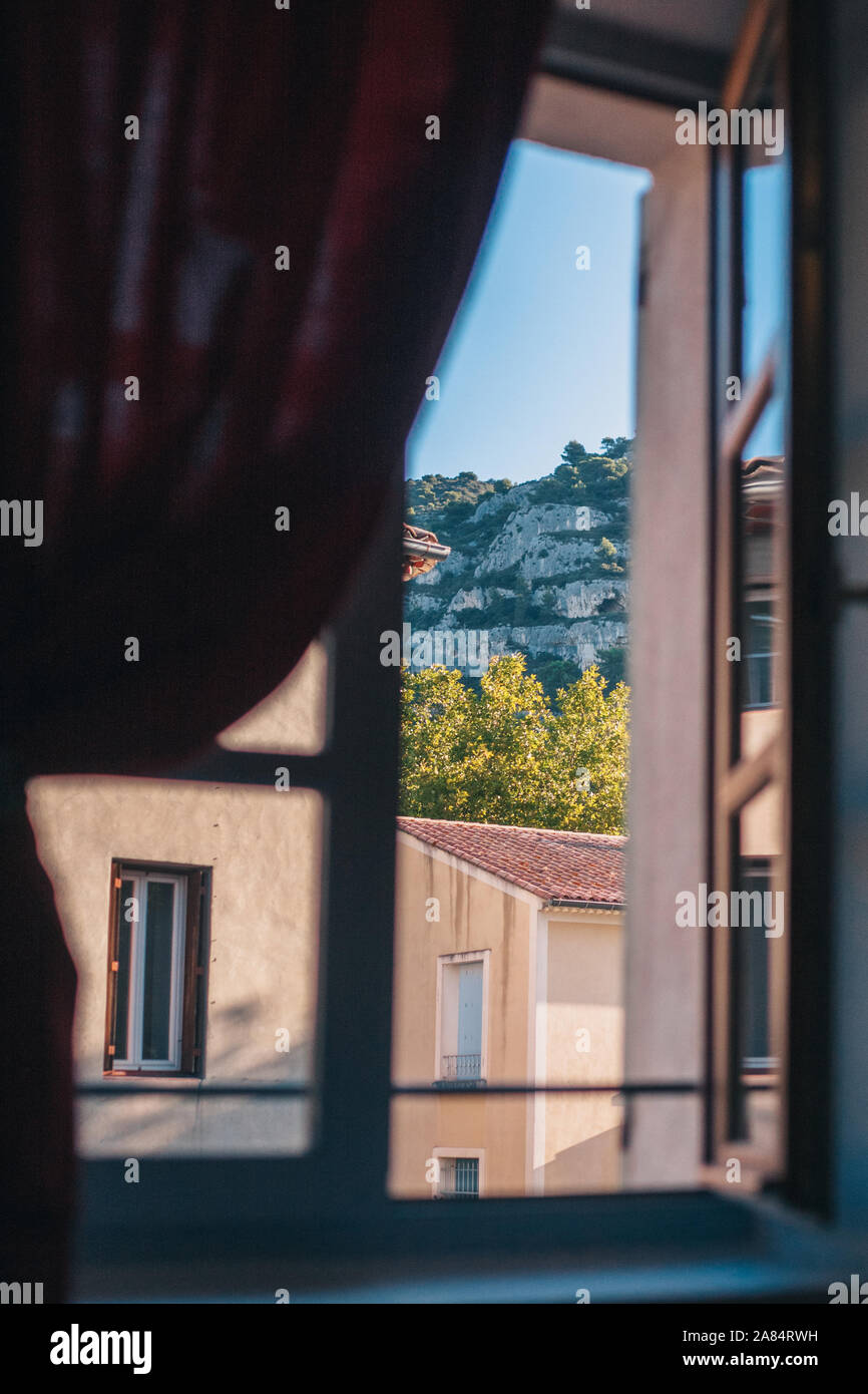 Open in the morning window allows fresh fresh air - the view from the ...