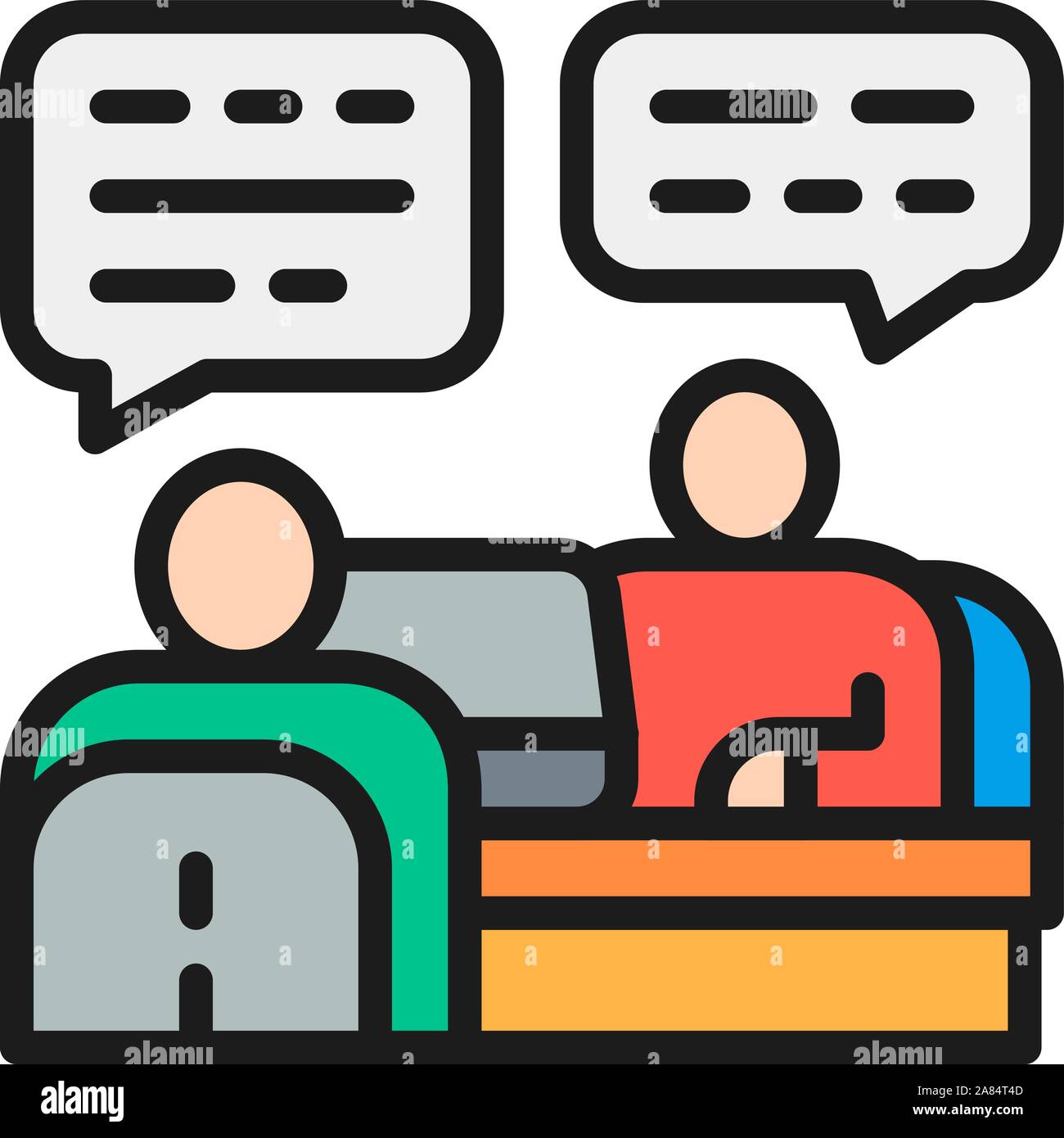 Table discussion icon simple Cut Out Stock Images & Pictures - Alamy