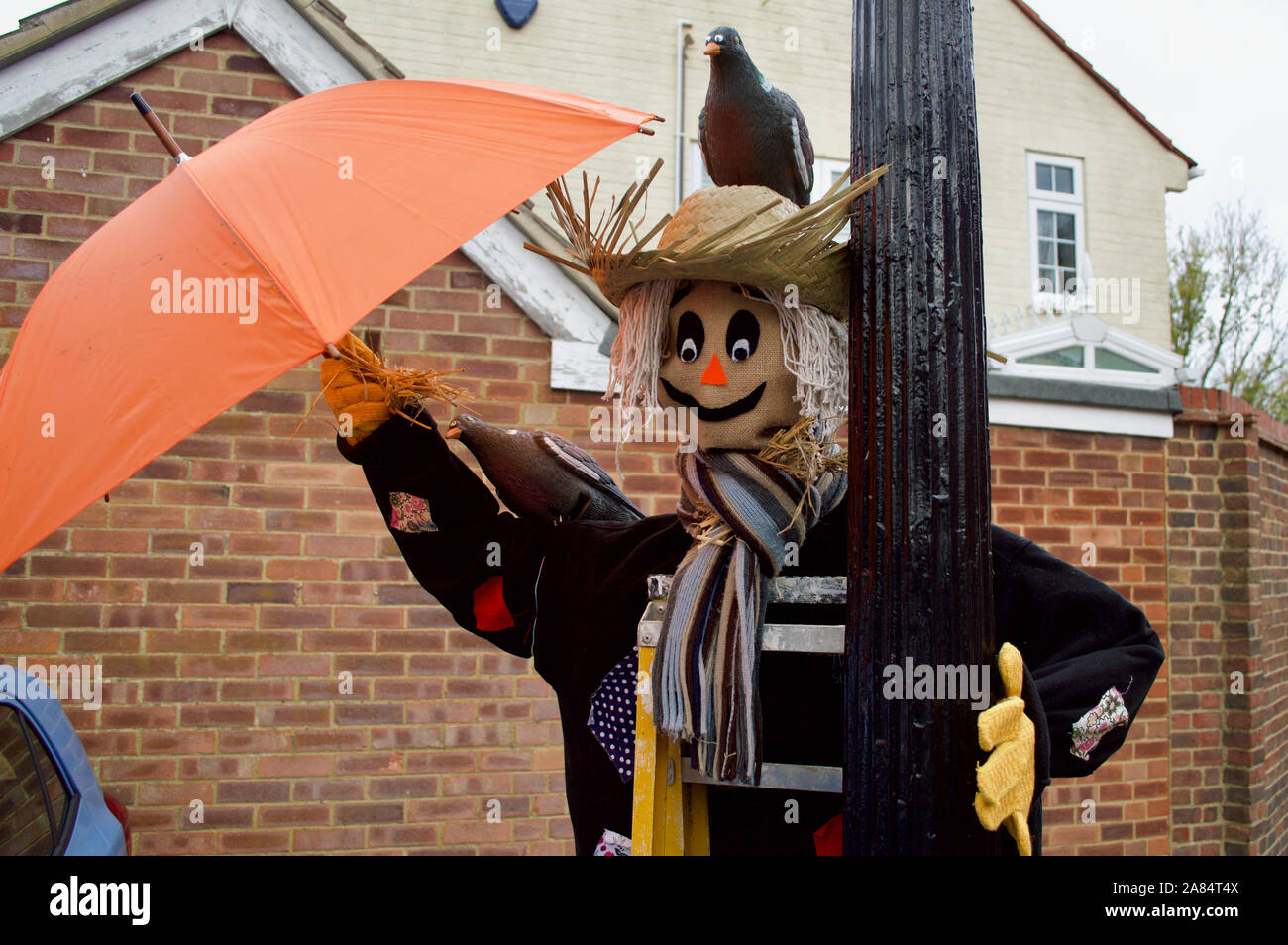 A scarecrow on the scarecrow trail in Binfield, Berkshire, UK in 2019 ...
