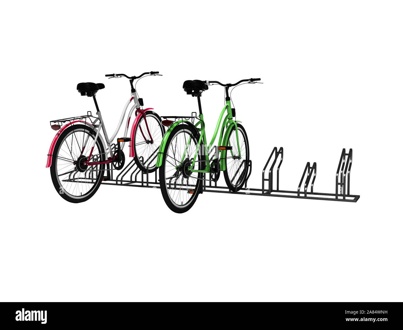 Bicycle parking rental on Cut Out Stock Images & Pictures - Alamy