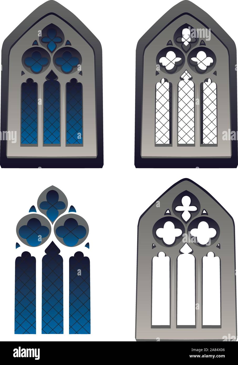 Gothic window frame Cut Out Stock Images & Pictures - Alamy