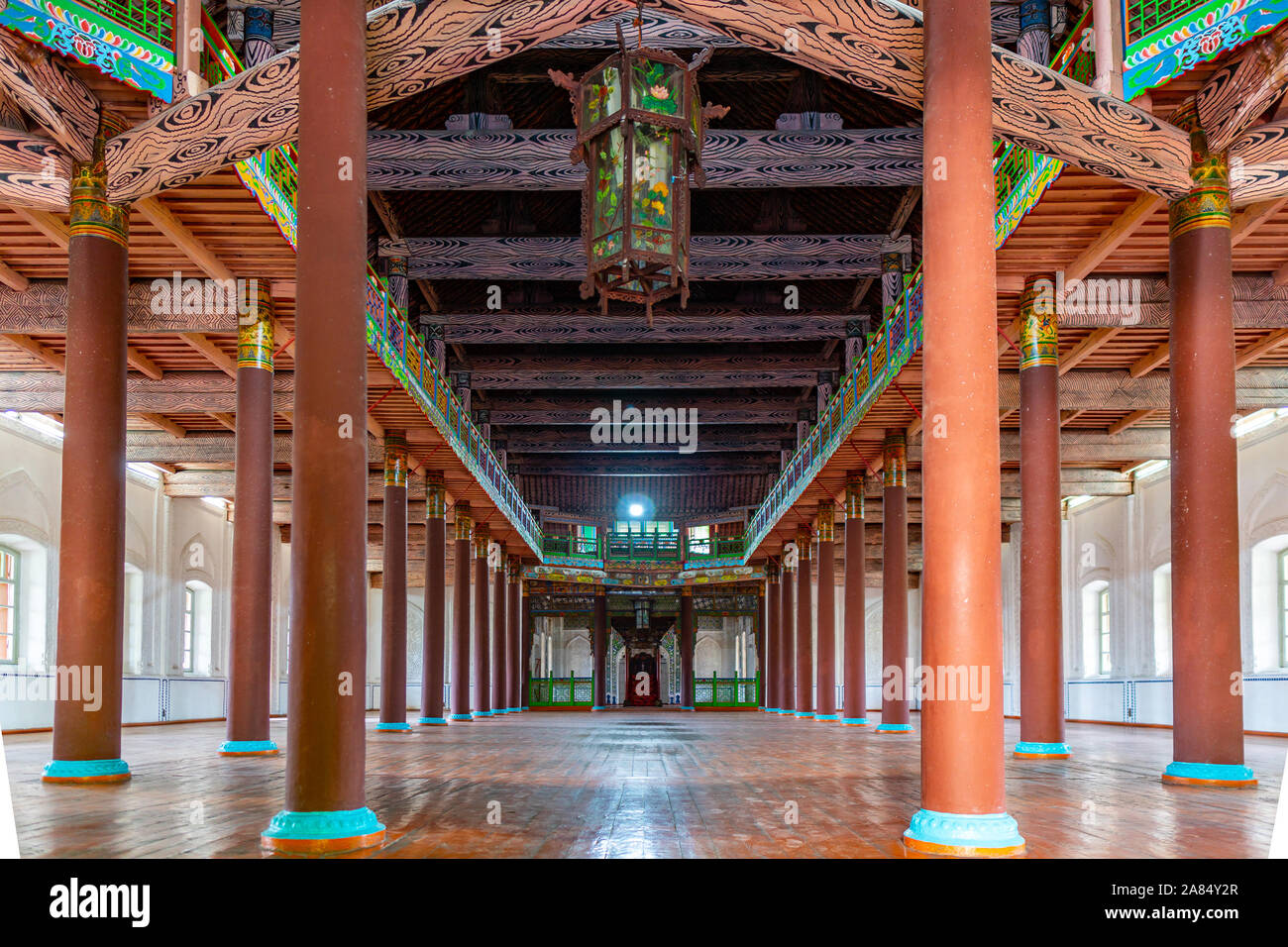Zharkent Mosque Breathtaking Picturesque View of the Interior Prayers ...