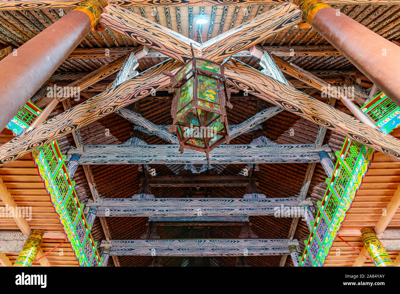 Zharkent Mosque Breathtaking Picturesque View of the Interior Prayers ...