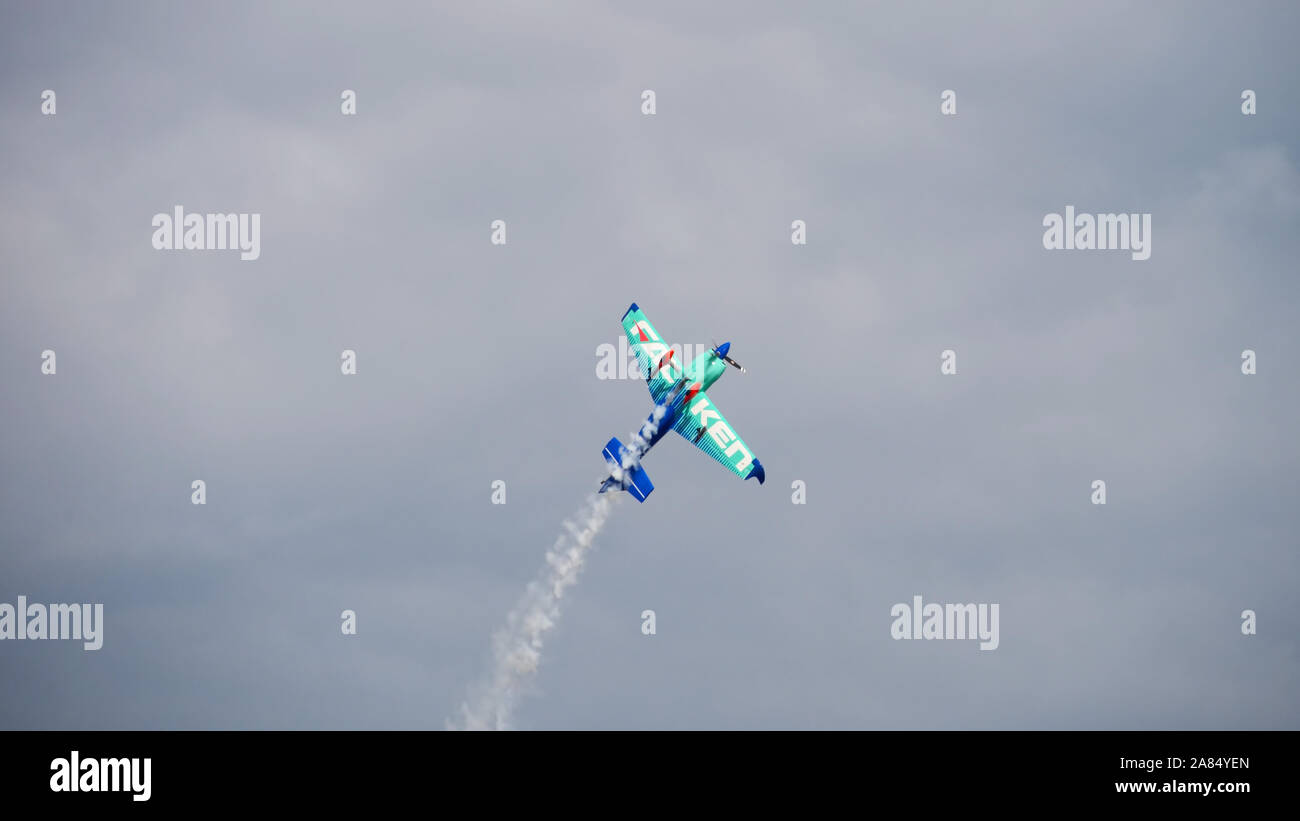 Racing airplane at the stage Stock Photo - Alamy