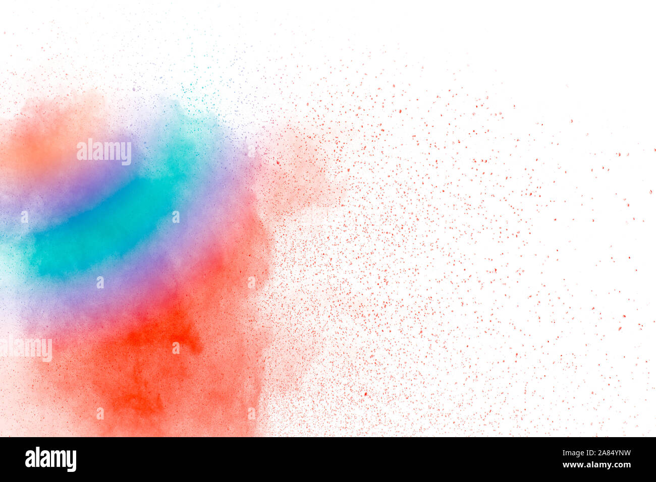 Colorful background of pastel powder explosion.Multi colored dust ...