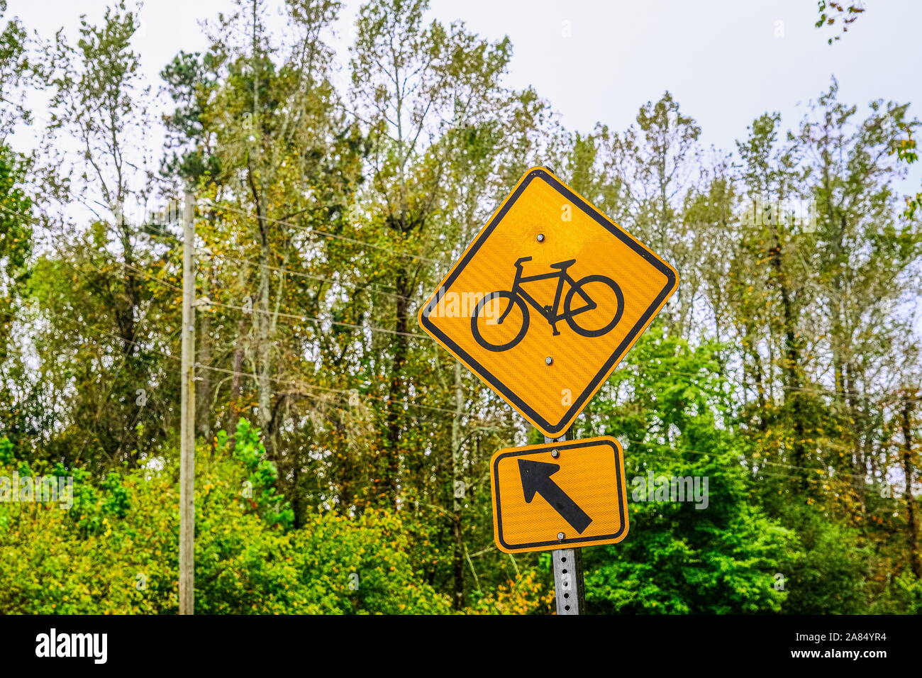 Bike Lane Sign Stock Photo - Alamy