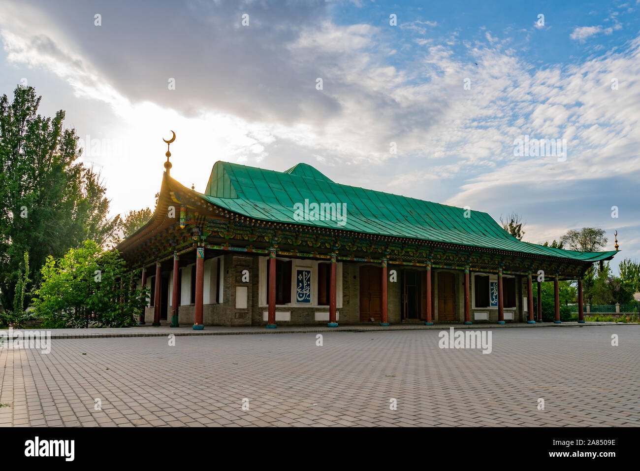 Zharkent Mosque Breathtaking Picturesque View of the Complex on a Sunny ...