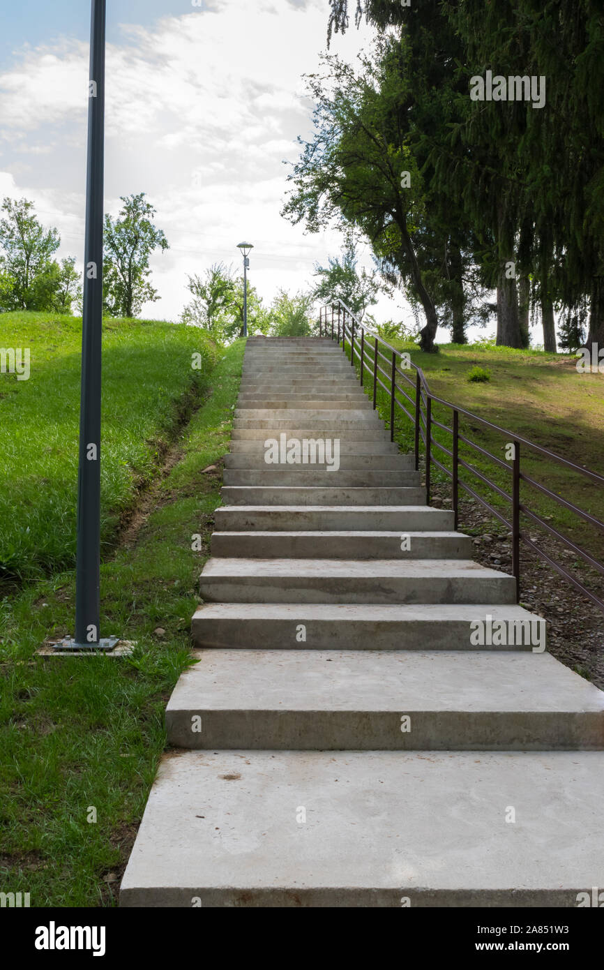 Steps going up hill stairs hi-res stock photography and images - Alamy