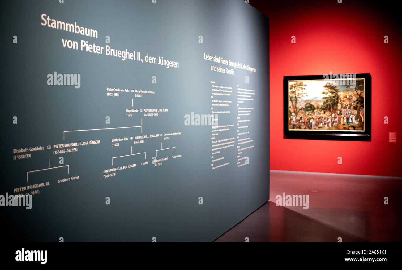 Brunswick, Germany. 06th Nov, 2019. The family tree of Pieter Brueghel ...