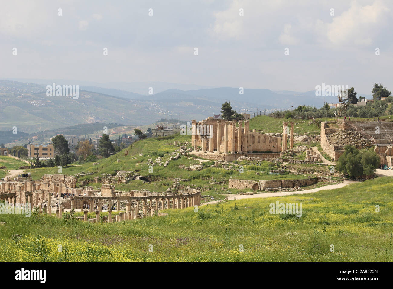 General view of Jerash in Jordan. A lone attacker has stabbed eight ...