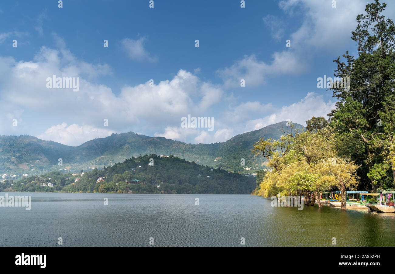 Bhimtal Lake near Nainital in Uttarakhand India Stock Photo - Alamy