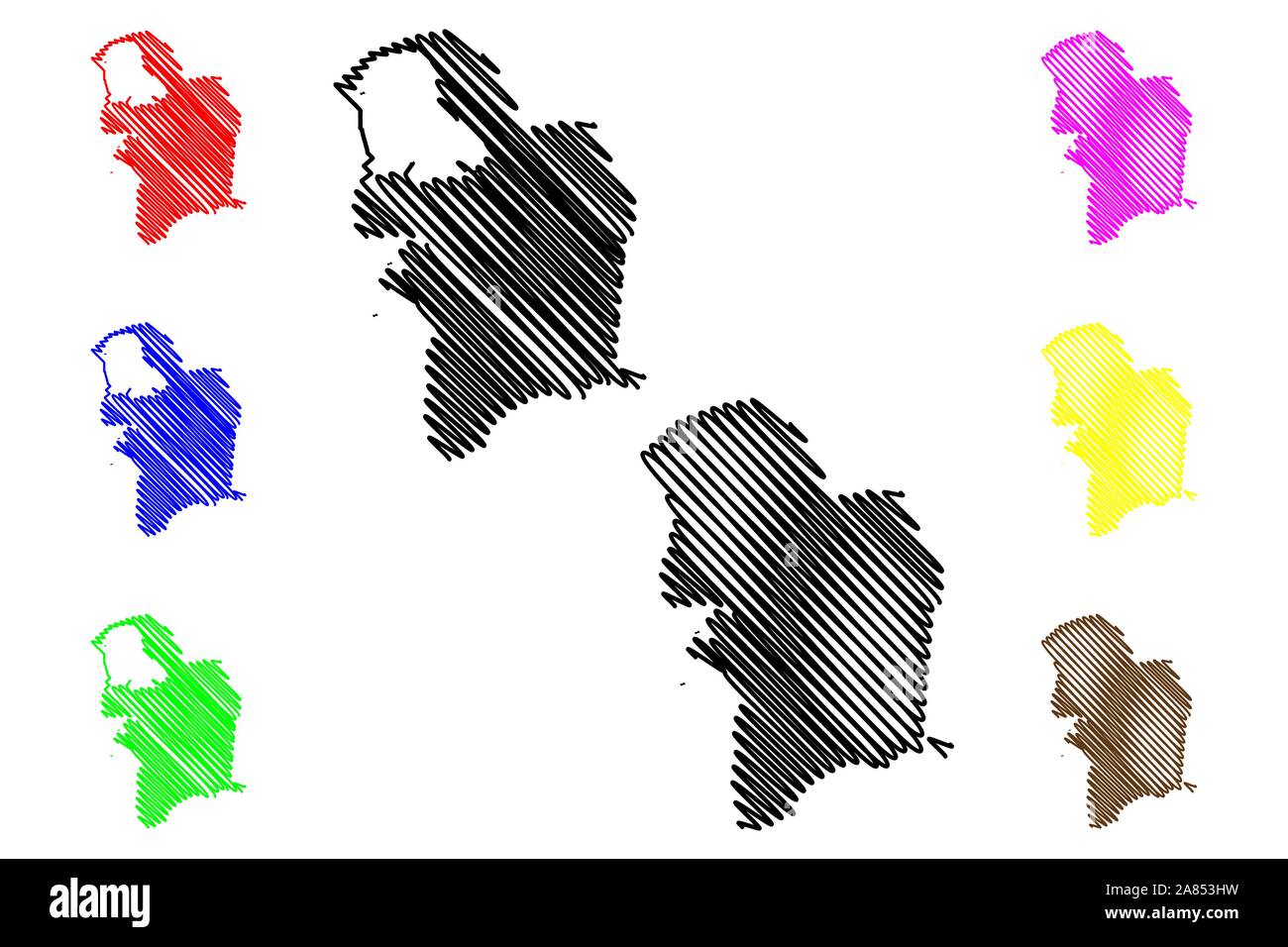 Balkan Region (Republic of Turkmenistan, Districts of Turkmenistan) map vector illustration ...