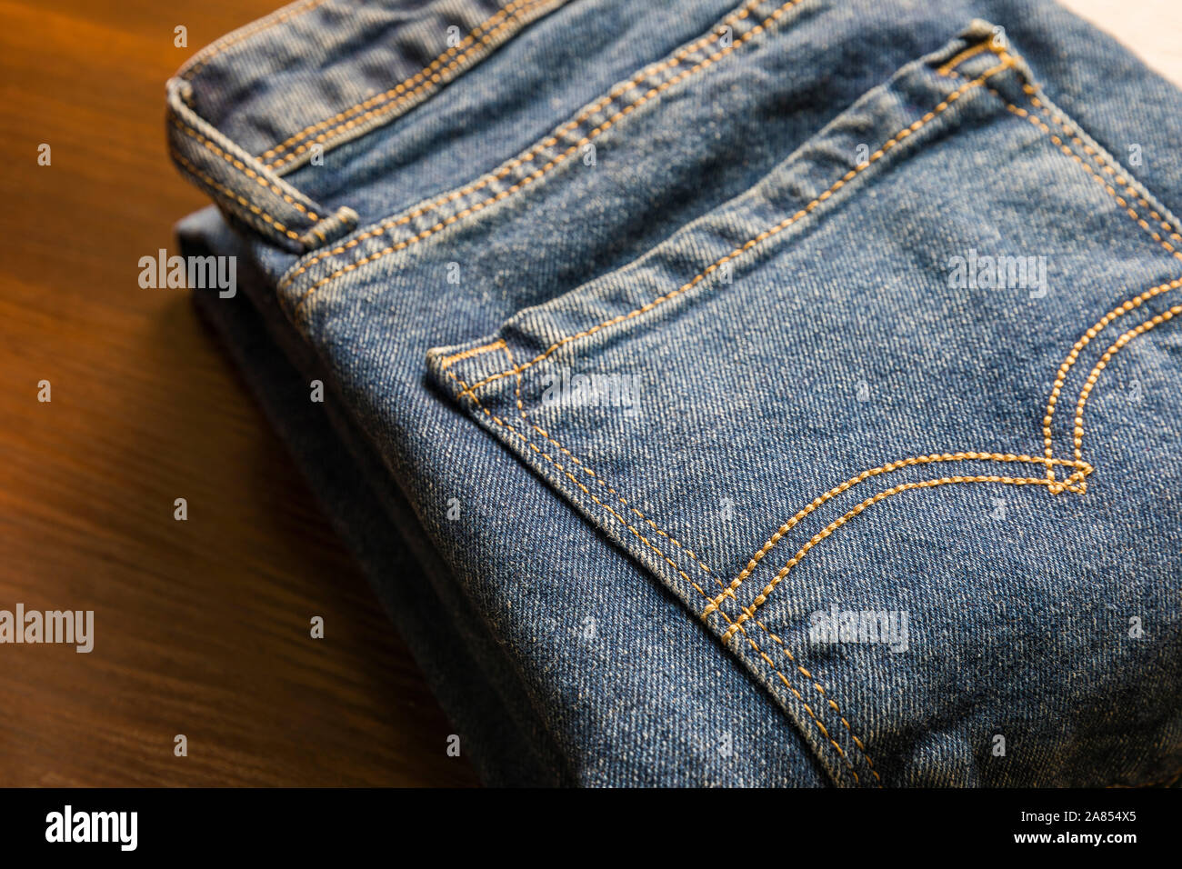 Texture of blue denim pants Stock Photo - Alamy
