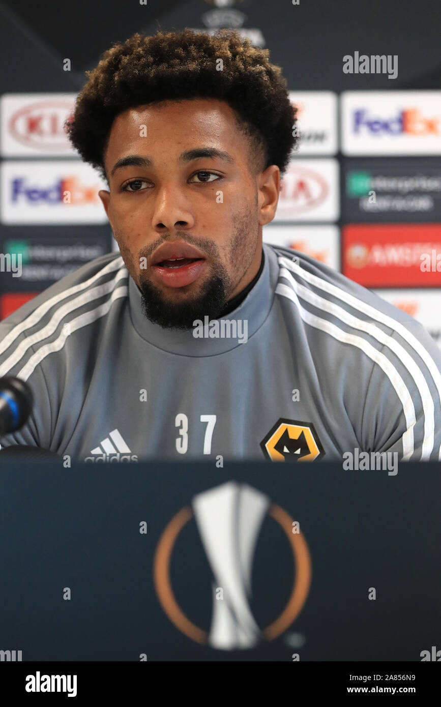Wolverhampton Wanderers' Adama Traore during the press conference at ...