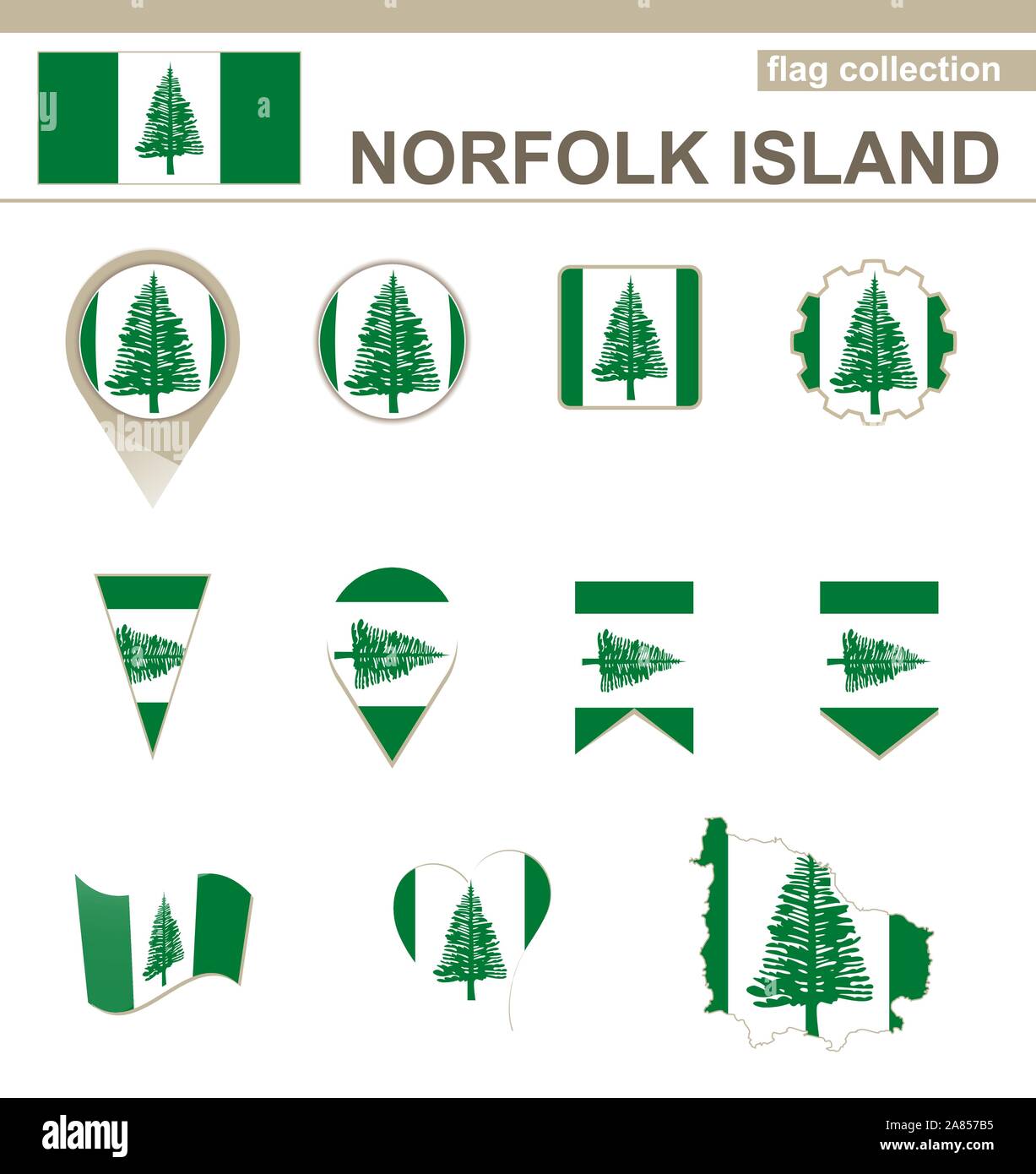 Norfolk island map Stock Vector Images - Alamy