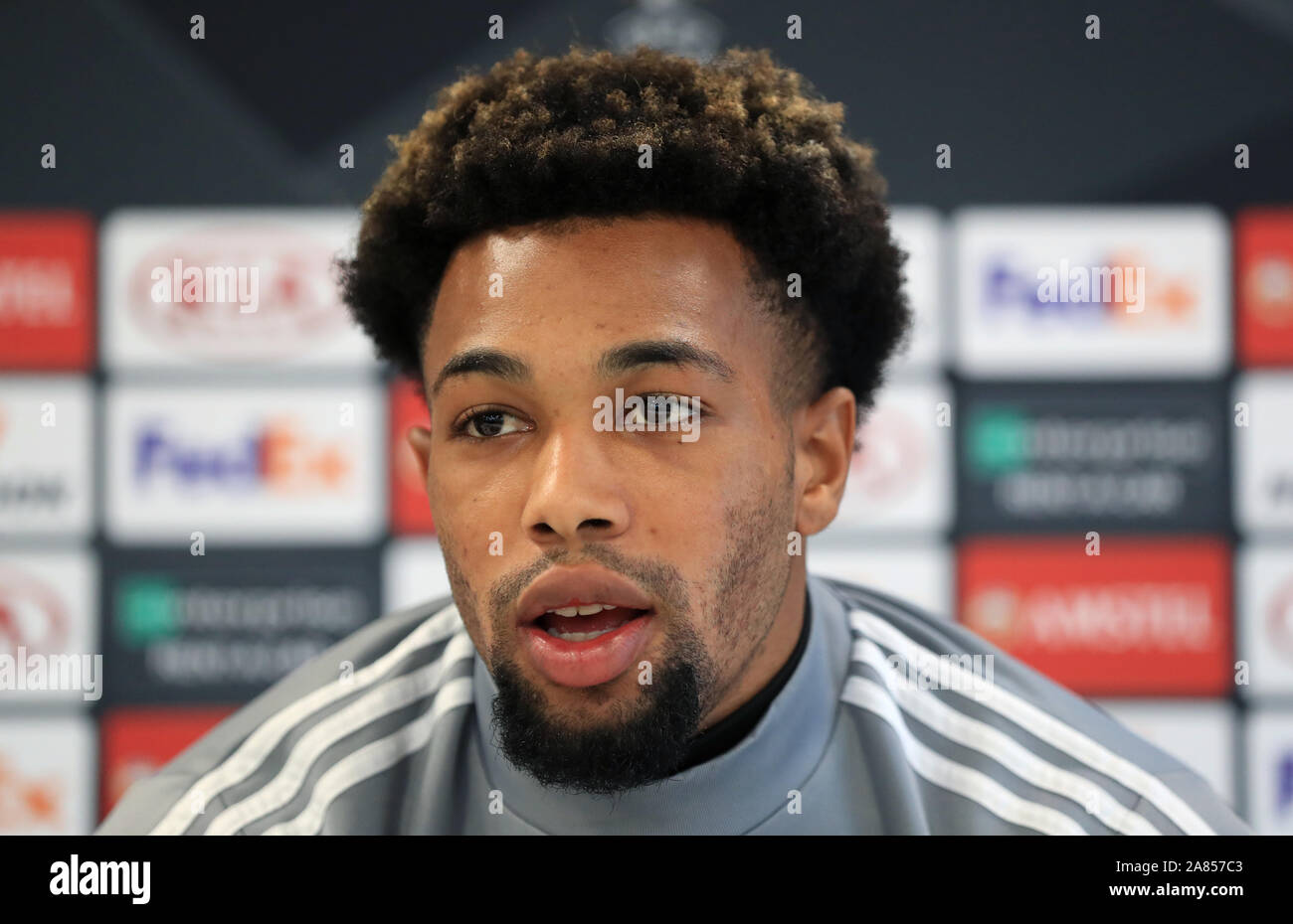Wolverhampton Wanderers' Adama Traore during the press conference at ...