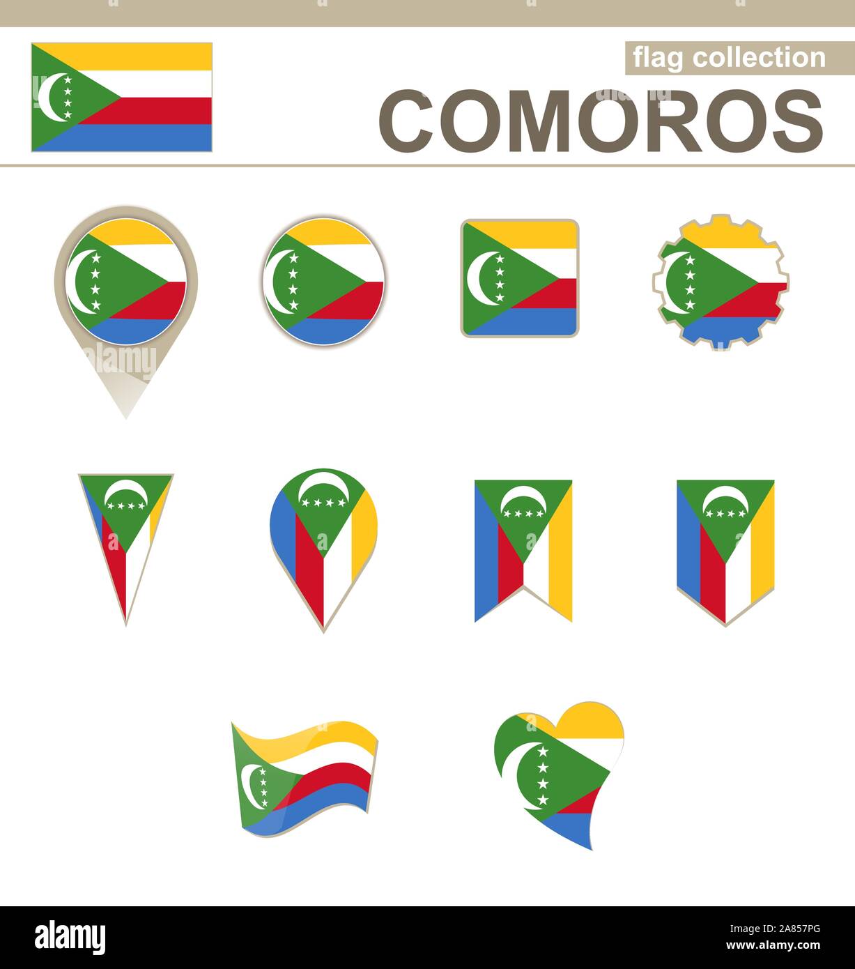 Comoros colors Stock Vector Images - Alamy