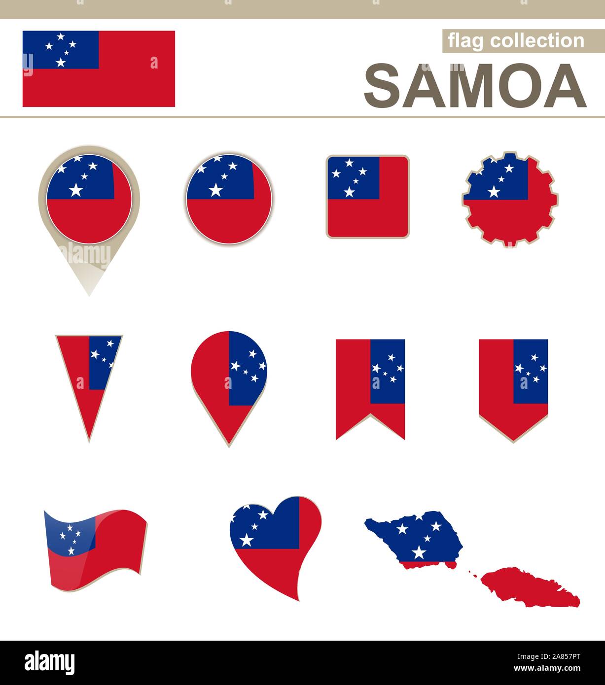 Western samoa flag hi-res stock photography and images - Alamy
