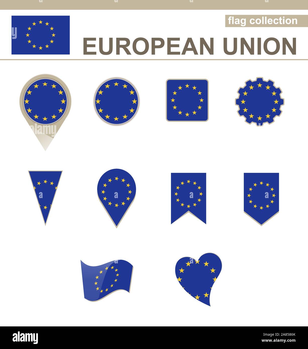 European flag with 12 stars hi-res stock photography and images - Alamy