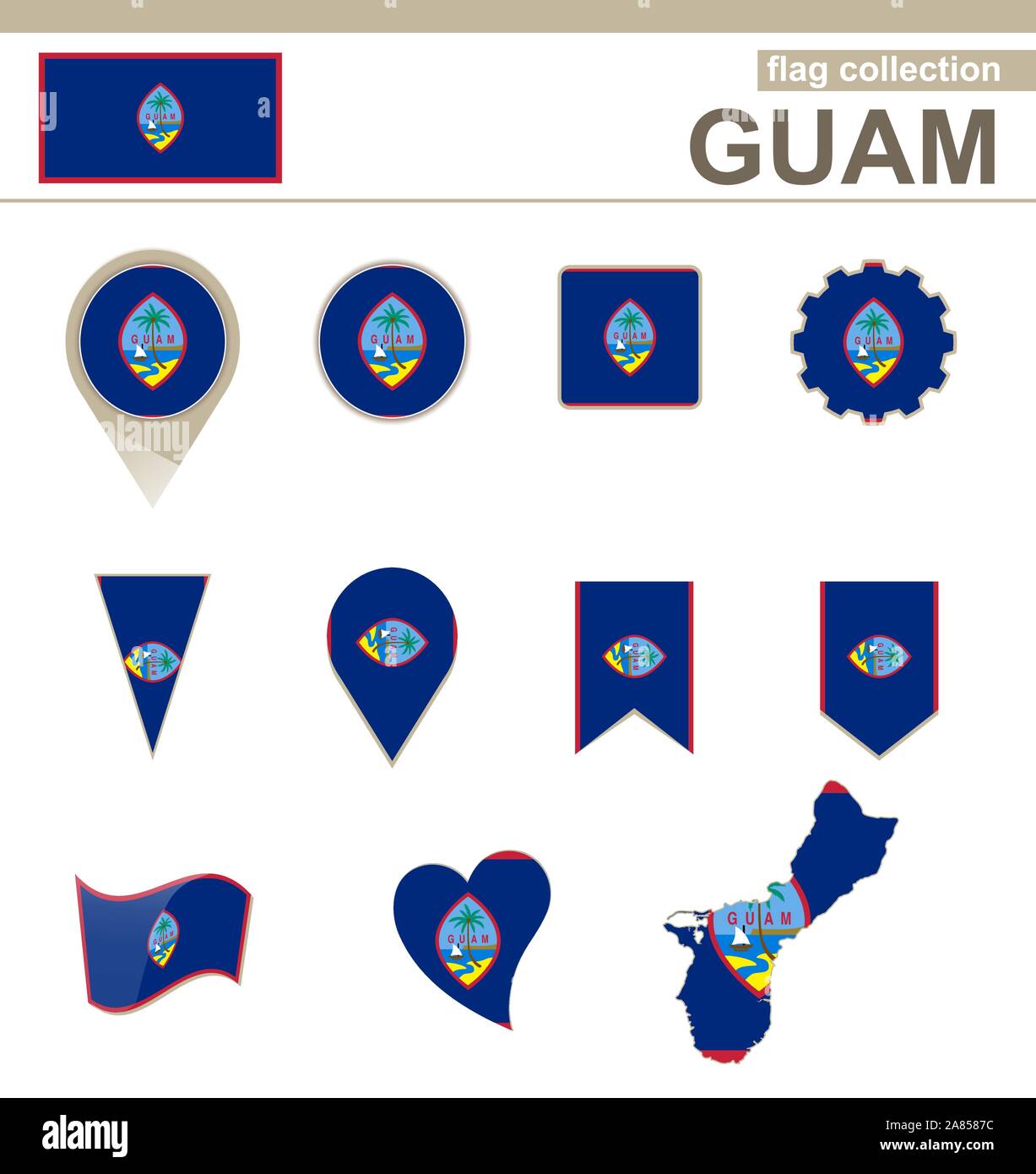 Guam flag Stock Vector Images - Alamy
