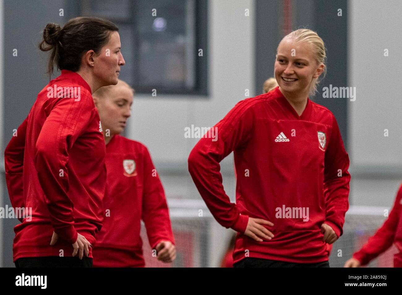Cardiff, Wales 6/11/19. Helen Ward of Wales at Wales Women training at ...