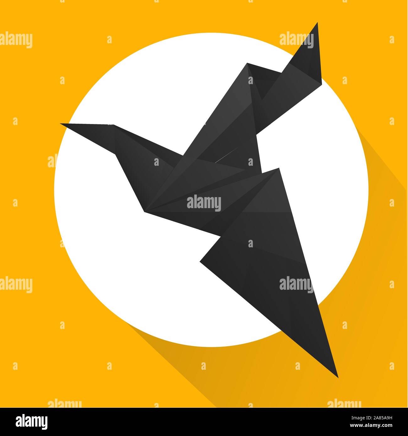 Origami Flying Bird Sign Symbol Icon Logo Vector Stock Vector Image ...