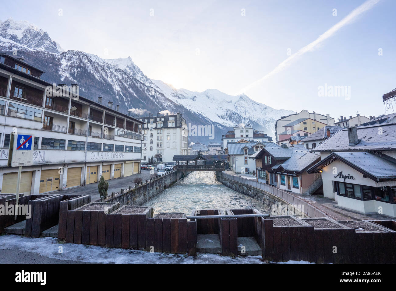 Chamonix mont blanc winter city hi-res stock photography and images - Alamy