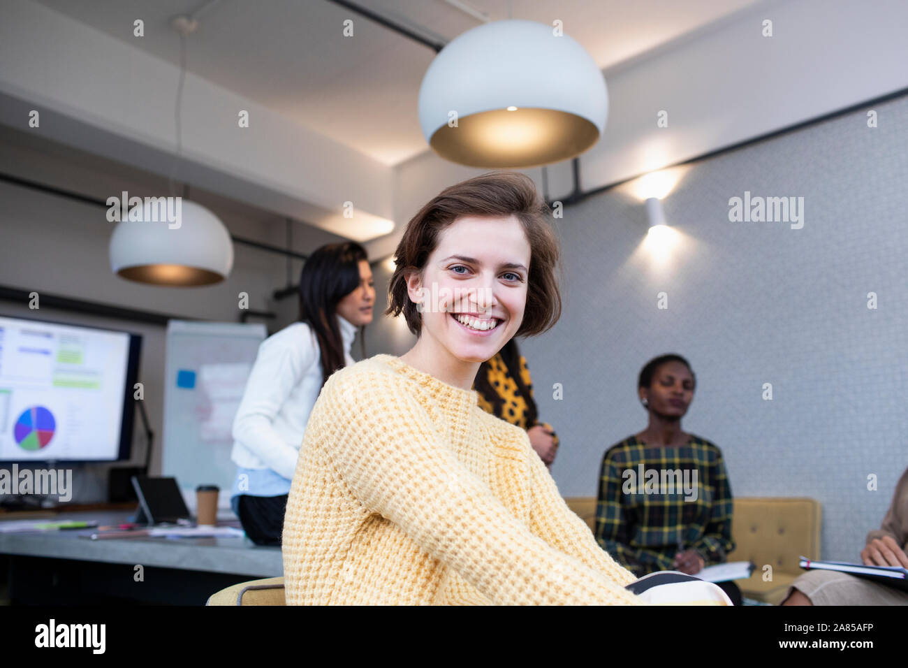 Conference meeting smiling hi-res stock photography and images - Alamy