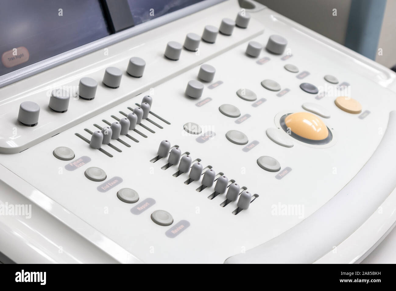close up control panel of the ultrasound machine in hospital Stock ...
