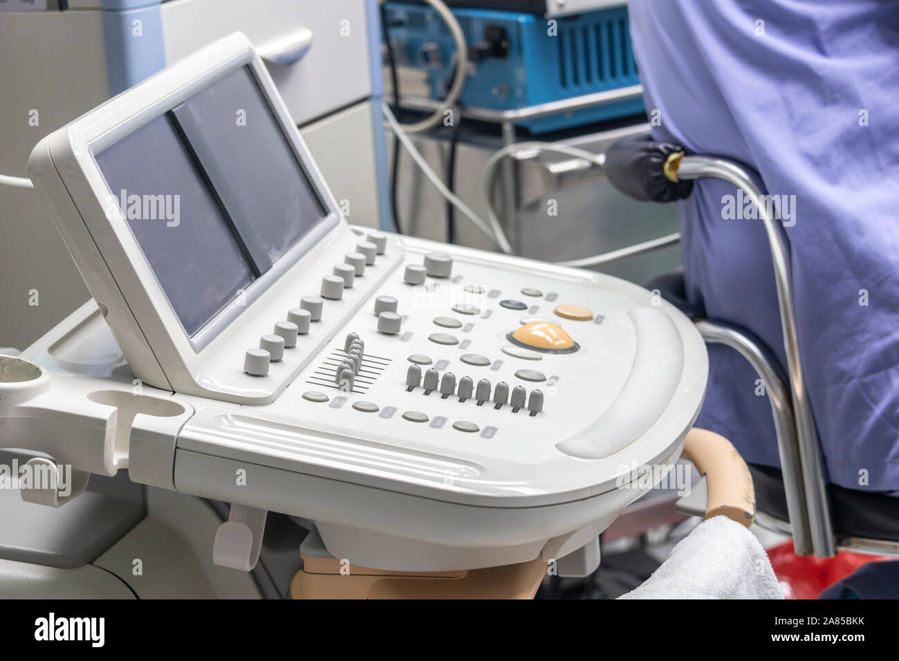 close up control panel of the ultrasound machine in hospital Stock ...