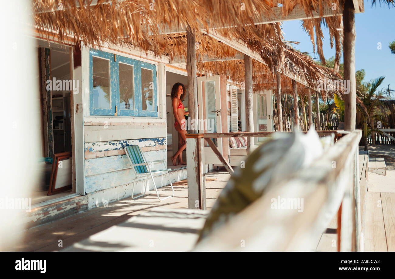 Woman beach bikini standing hi-res stock photography and images - Alamy