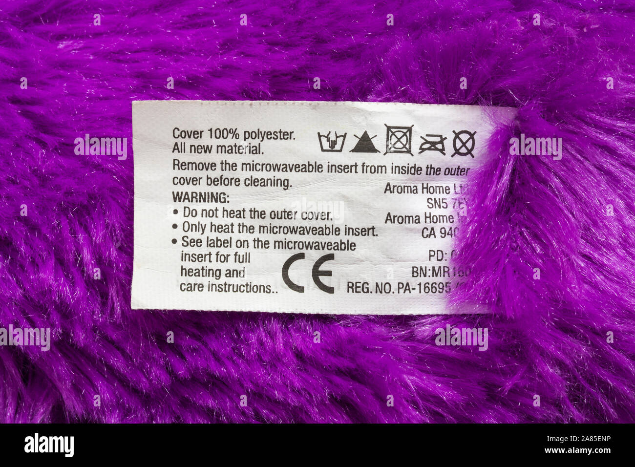care instructions, washing instructions, label on toy Stock Photo - Alamy