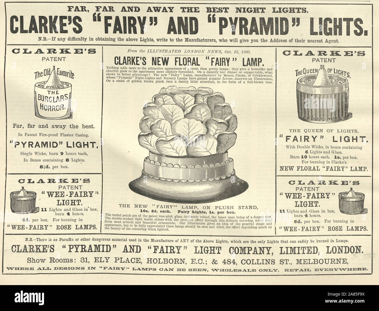 Vintage fairy light advert hi-res stock photography and images - Alamy