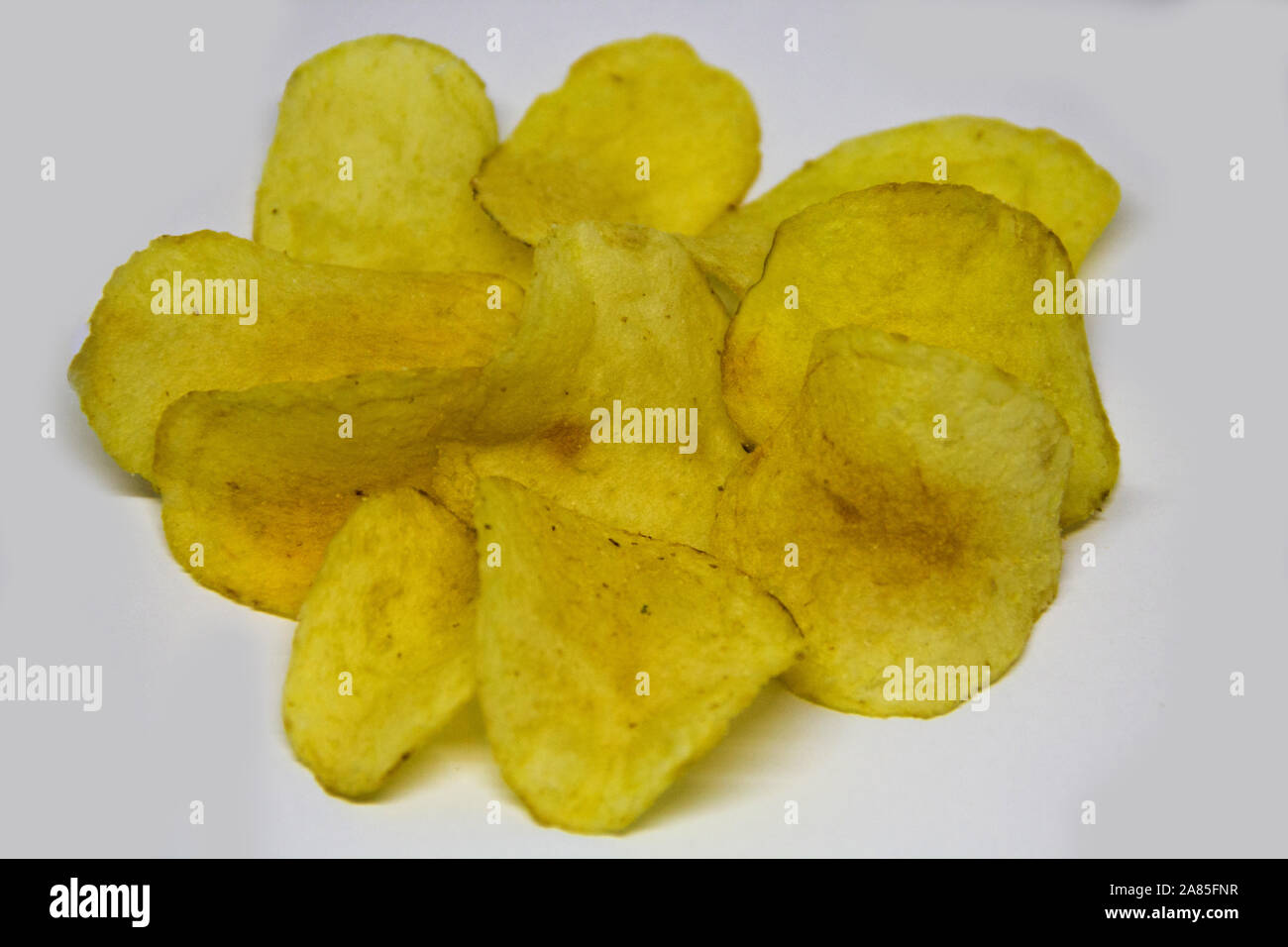 beer chips on a white background Stock Photo - Alamy