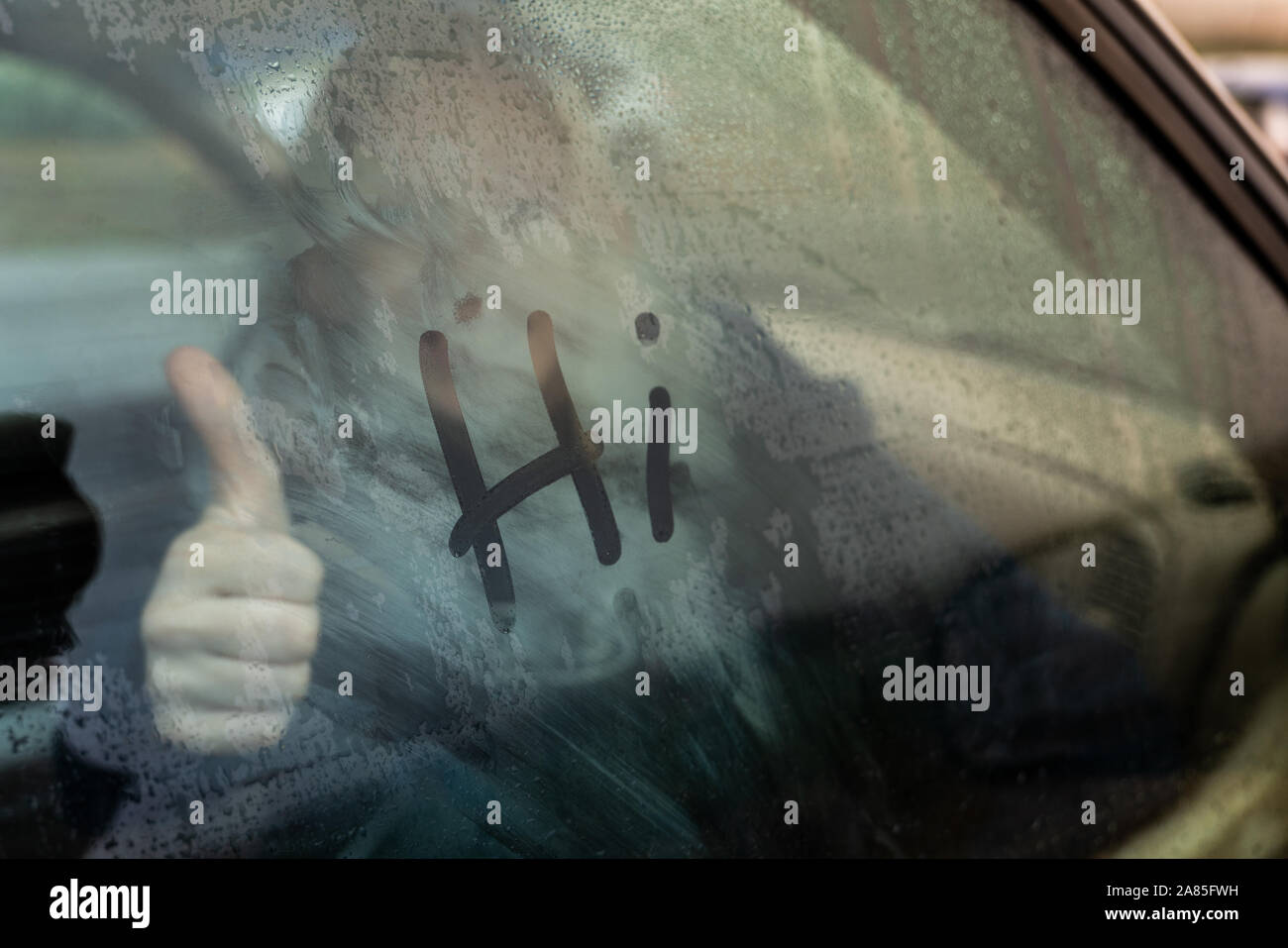 Person giving finger from car hi-res stock photography and images - Alamy