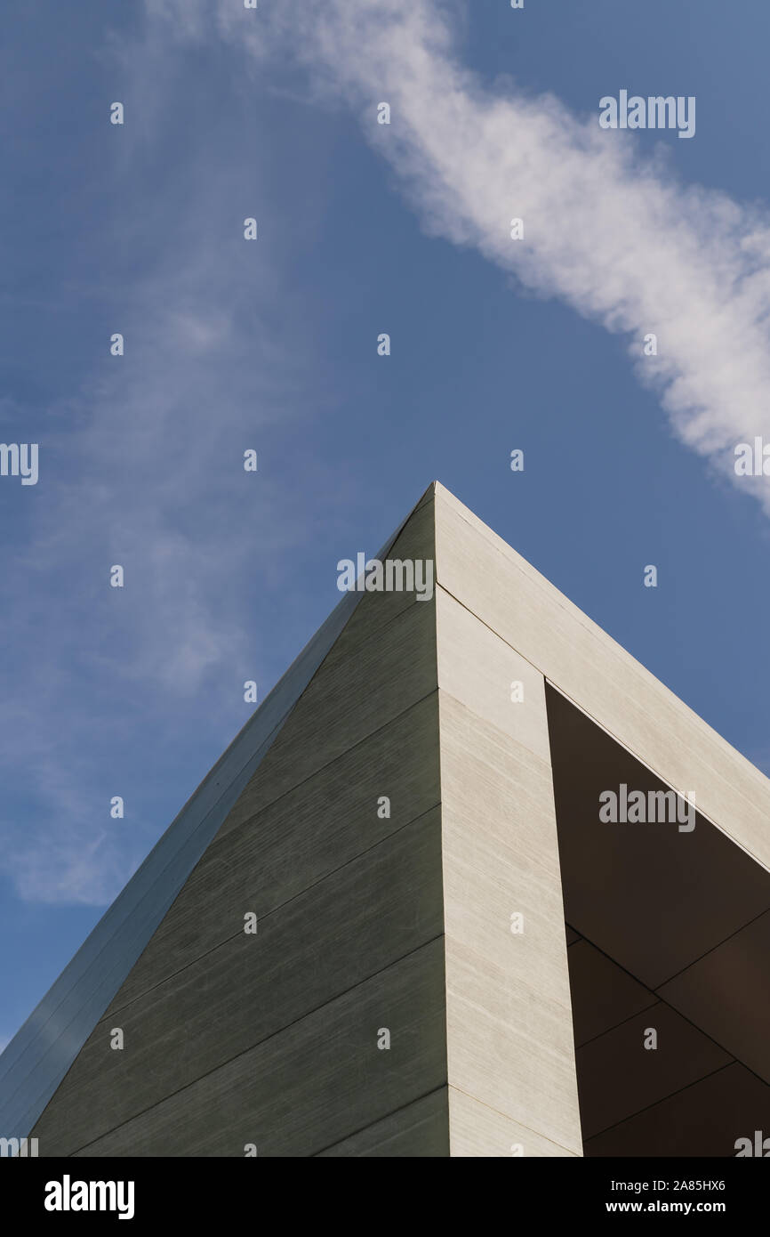 angles of a building architecture shadows blue sky summer Stock Photo ...