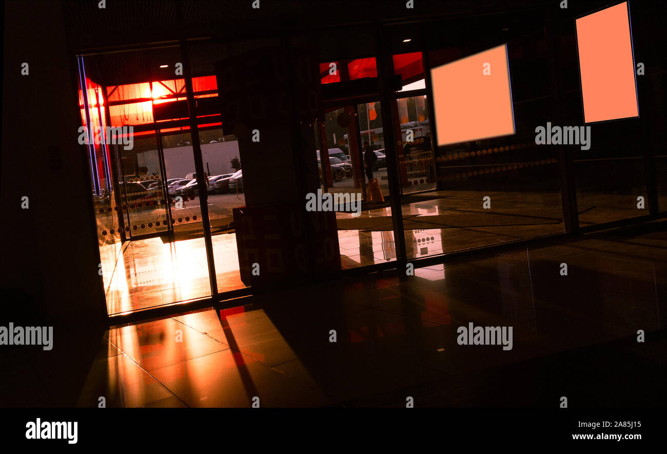 entry group in commercial architecture Stock Photo - Alamy