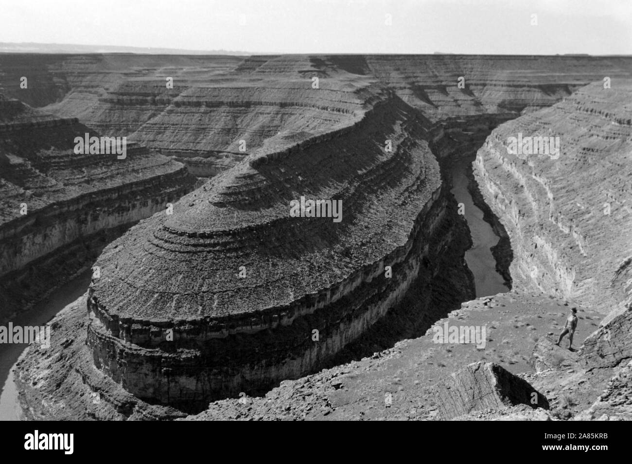 Fluss San Juan, Dreifacher Mäander, Utah, 1960er. San Juan River ...