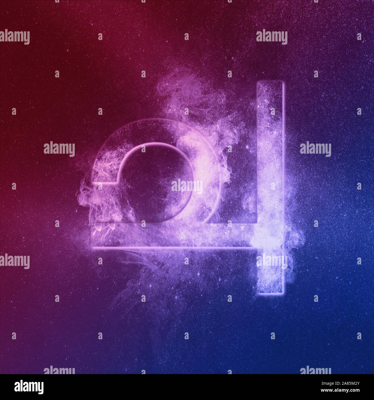Planet Jupiter Symbol Red Blue. Jupiter sign. Abstract night sky ...