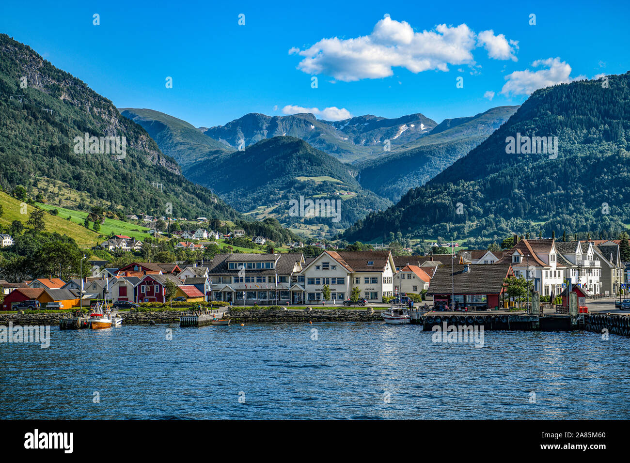 Norway. Norvegia. The village of Vik along Sognefjord Stock Photo - Alamy