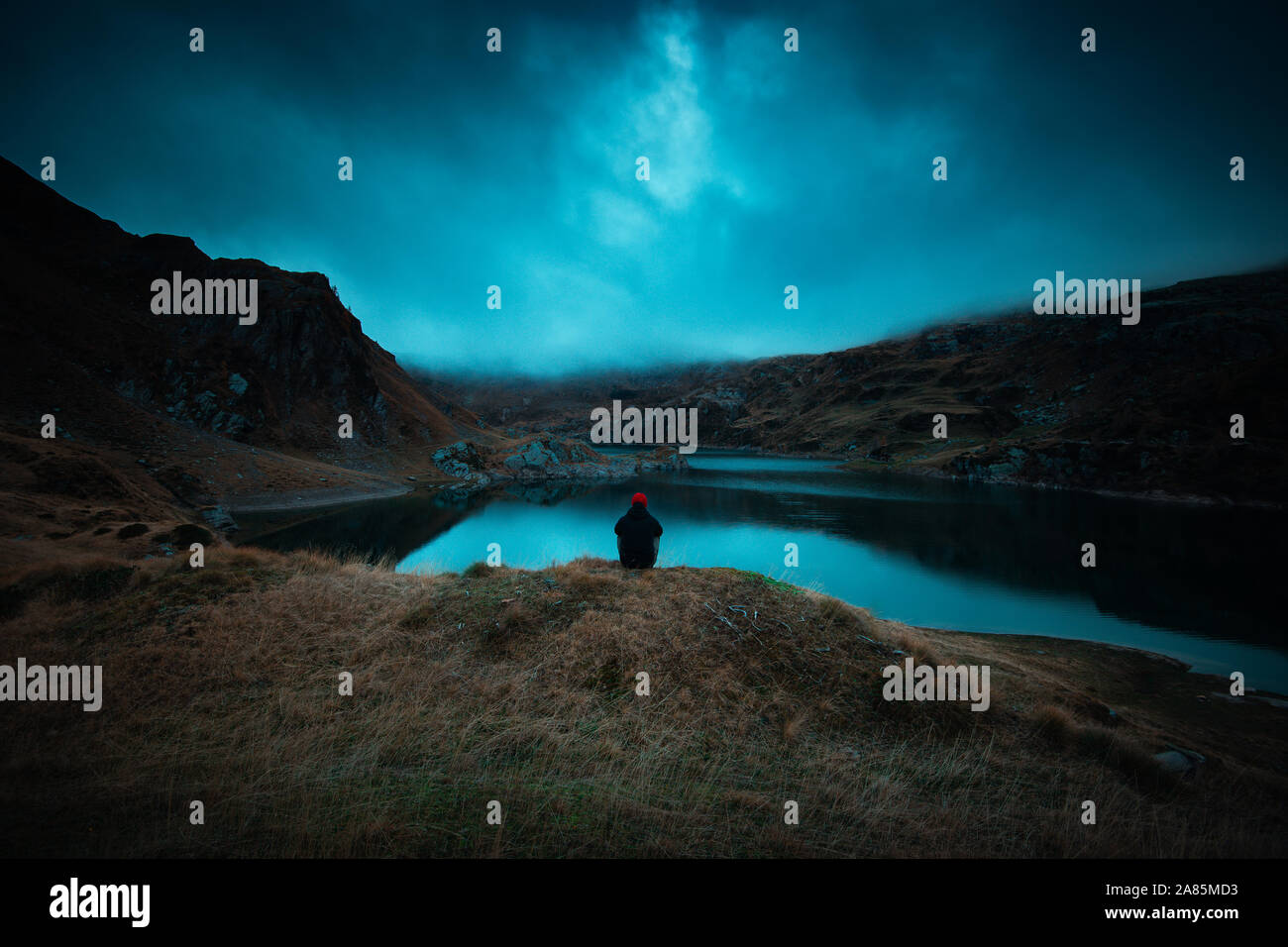 man mindset reset through the connection with the natural world Stock ...