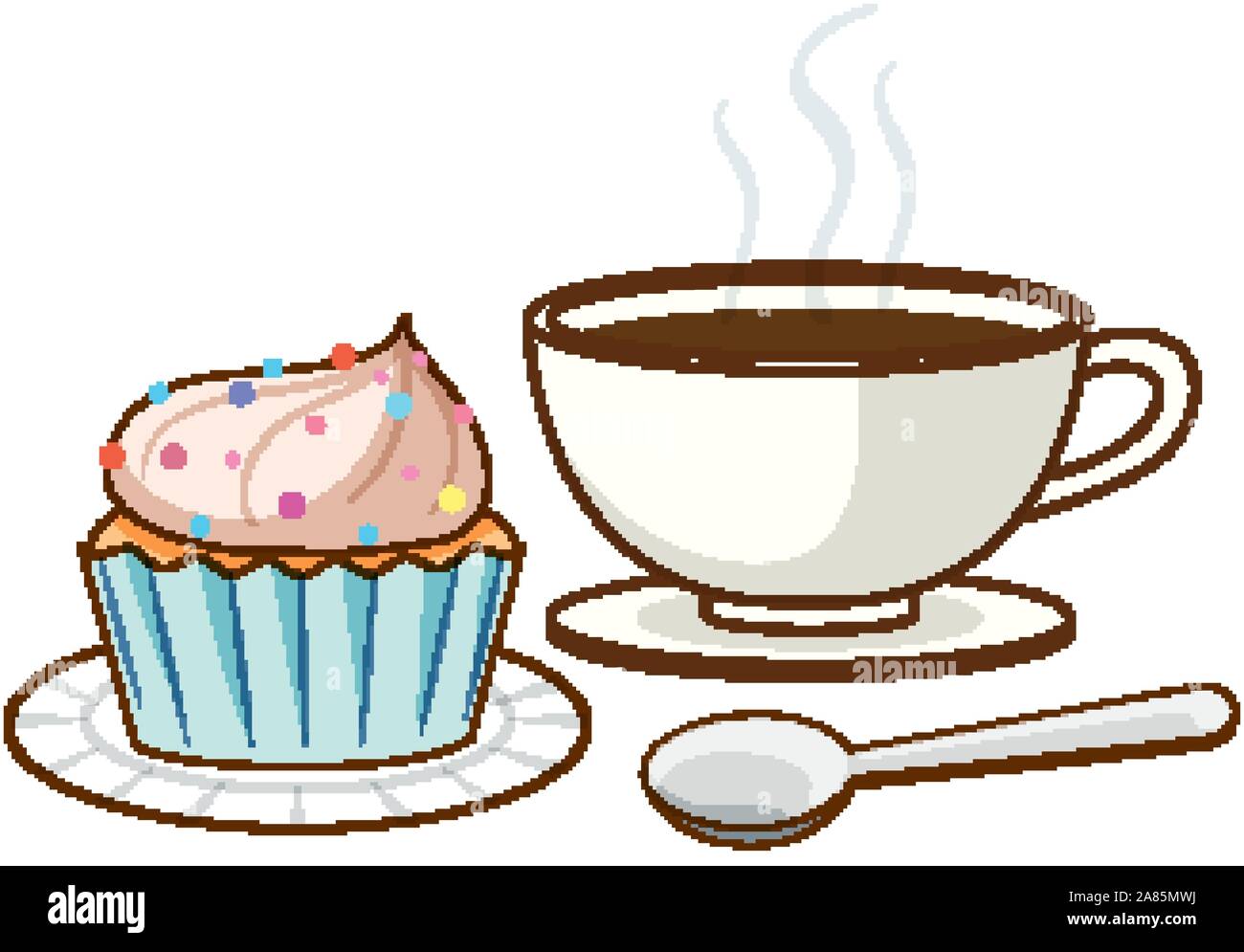 Coffee cupcake clipart Cut Out Stock Images & Pictures - Alamy