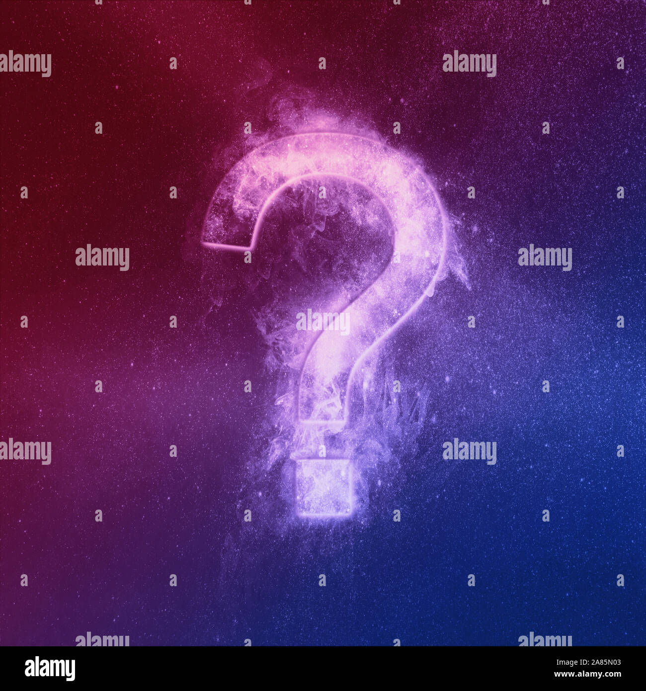 Question mark sign Red Blue. Abstract night sky background Stock Photo ...