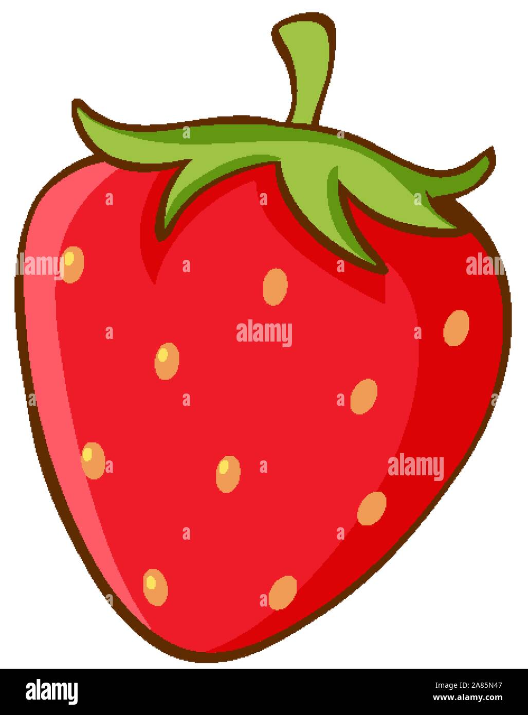 Red strawberry on white background illustration Stock Vector Image ...