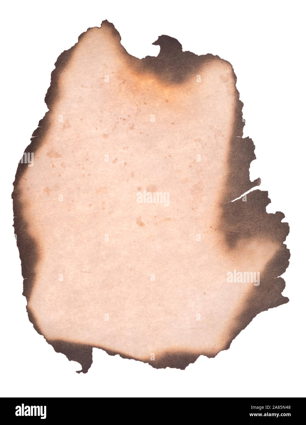 Burnt paper isolated on white background Stock Photo - Alamy