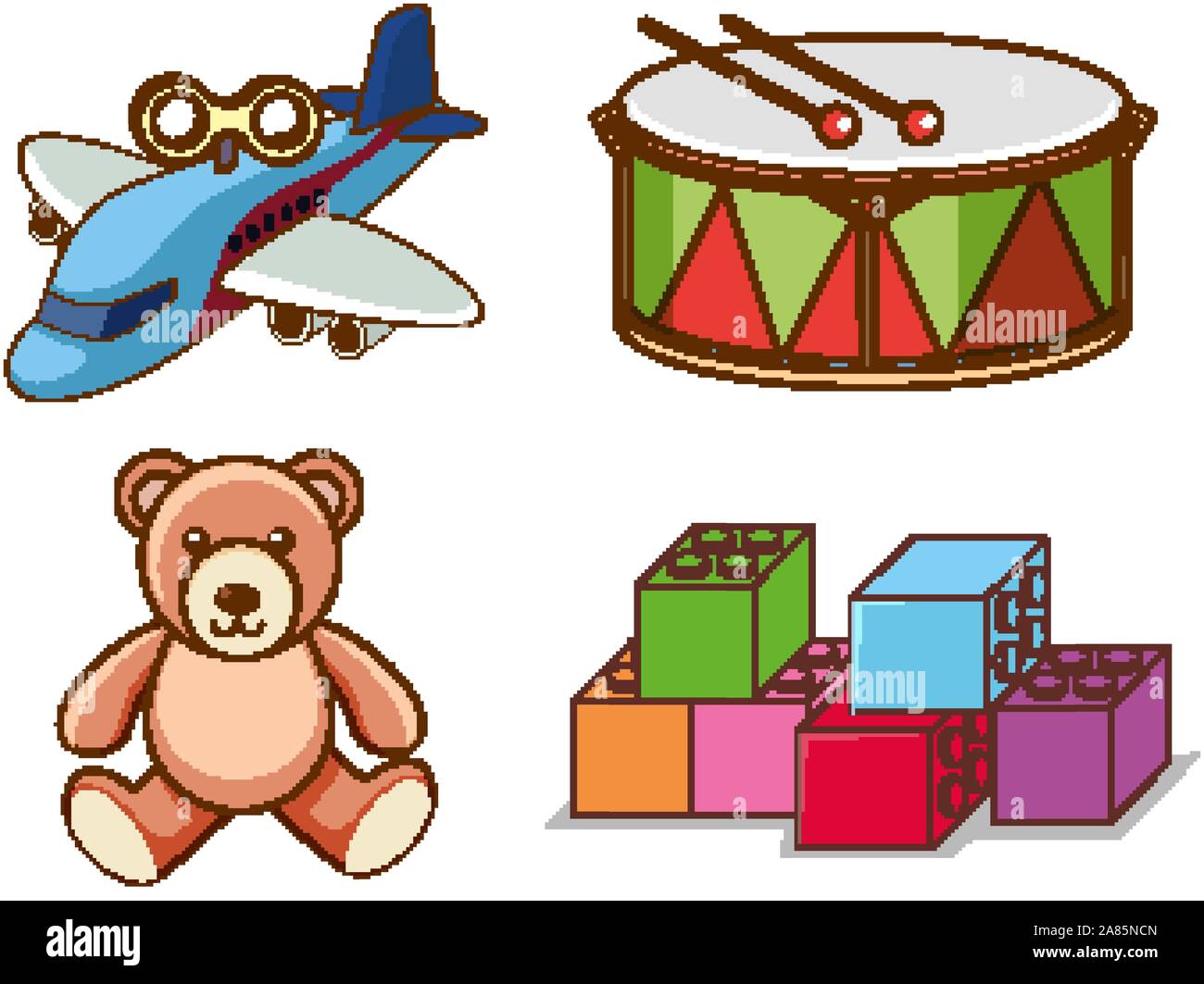 Isolated set of many toys illustration Stock Vector Image & Art - Alamy
