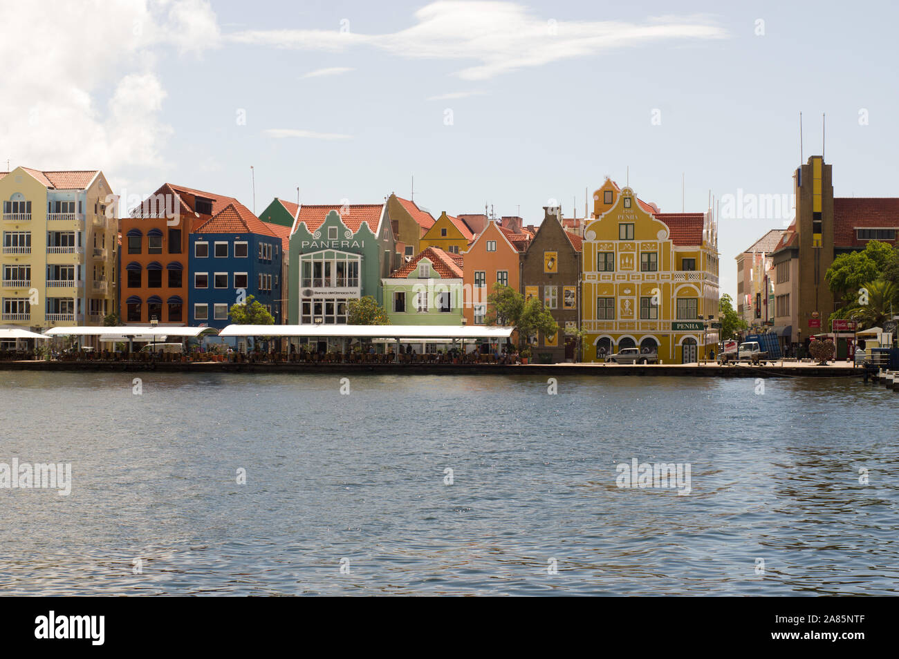 Willemstad, Curacao - October 22, 2019: Colorful historical buildings ...