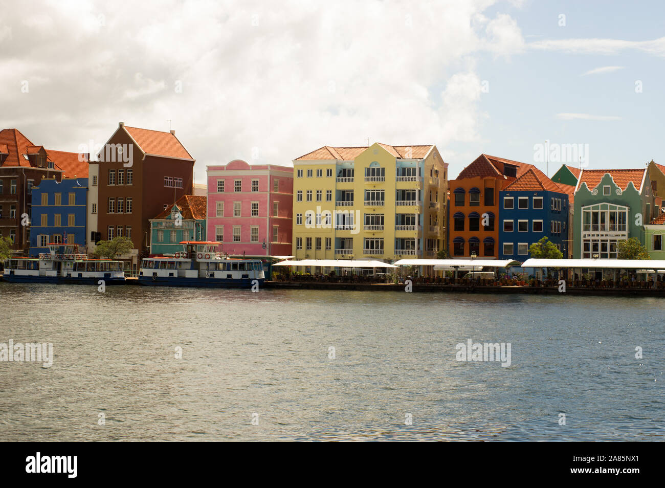 Colorful historical buildings of Willemstad, Curacao Stock Photo - Alamy