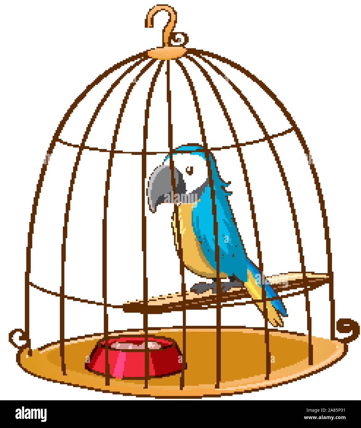 Parrot cage cartoon hi-res stock photography and images - Alamy